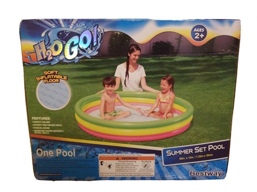 3 Ring Inflatable Play Pool H20 Go! Ages 2+ Summer 60"x12". Sealed box ...