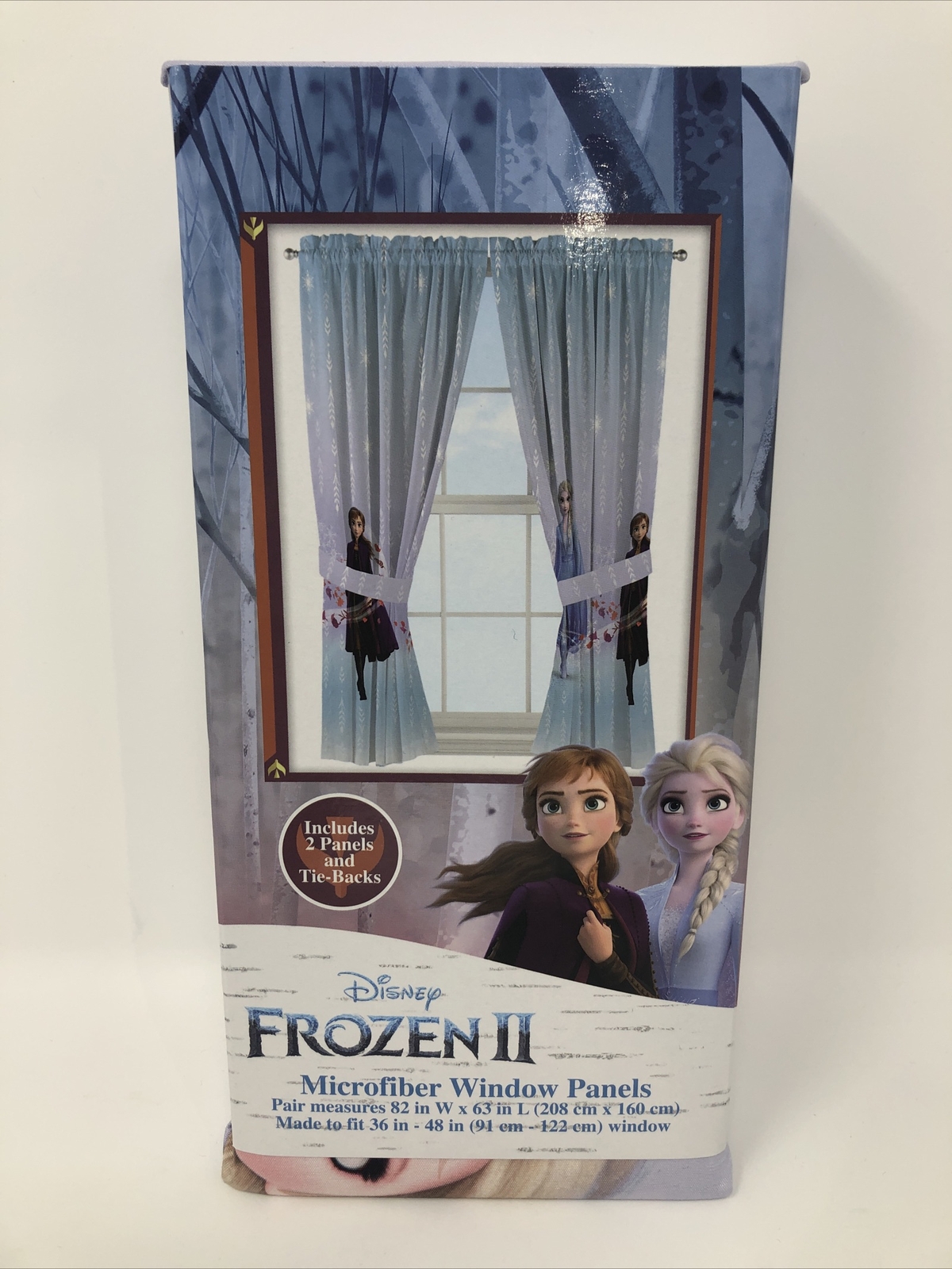 Disney Frozen II At Dusk 2 Microfiber 82 x 60 Window Panels w/ Ties ...