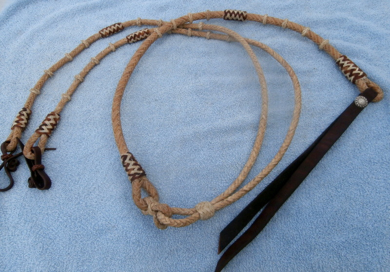 Braided Rawhide Colored Knots Romel Style Bridle Horse Reins | eBay