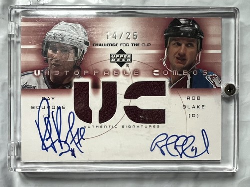 2002 UD Challenge For The Cup Ray Bourque Rob Blake Autograph Jersey 14 ...