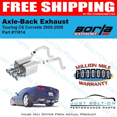 Borla 05-08 Corvette Coupe/Conv 6.0L/6.2L Touring SS Exhaust Axle Back ...