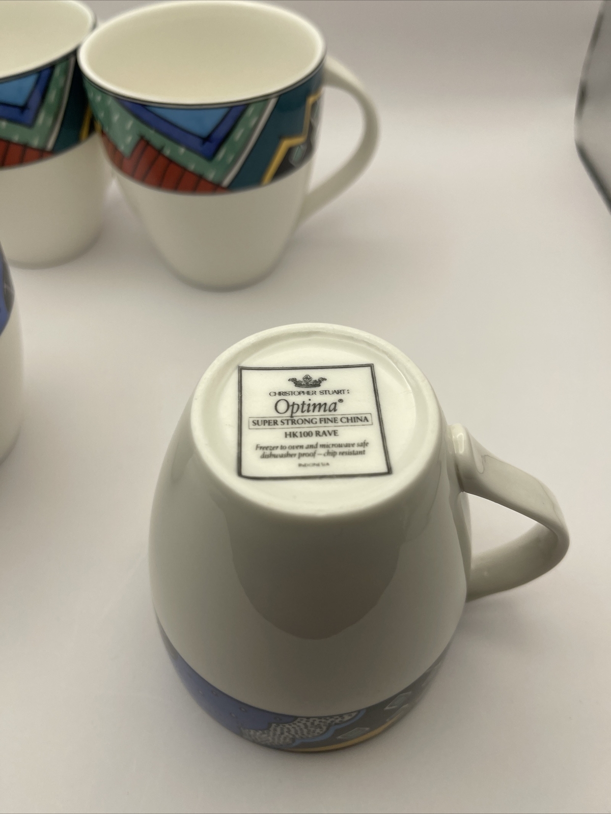 Christopher Stuart Rave 3 Cups Optima Fine China 12034 HK100 1990s for ...