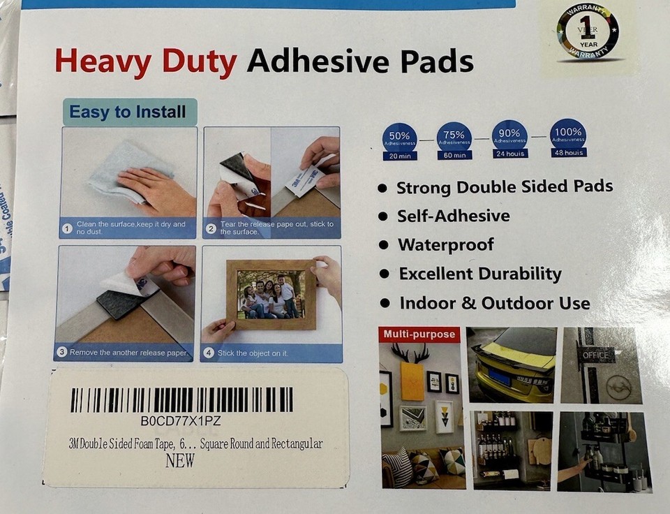 20 x 3M Sticky Pads Double Sided VHB Foam Adhesive Mounting Pad Round ...