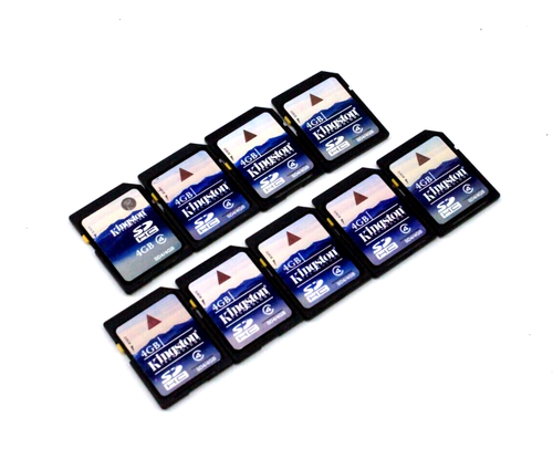 Lot of 9 Kingston 4GB SDHC Card Class 4 Memory Cards for Old Cameras DV ...