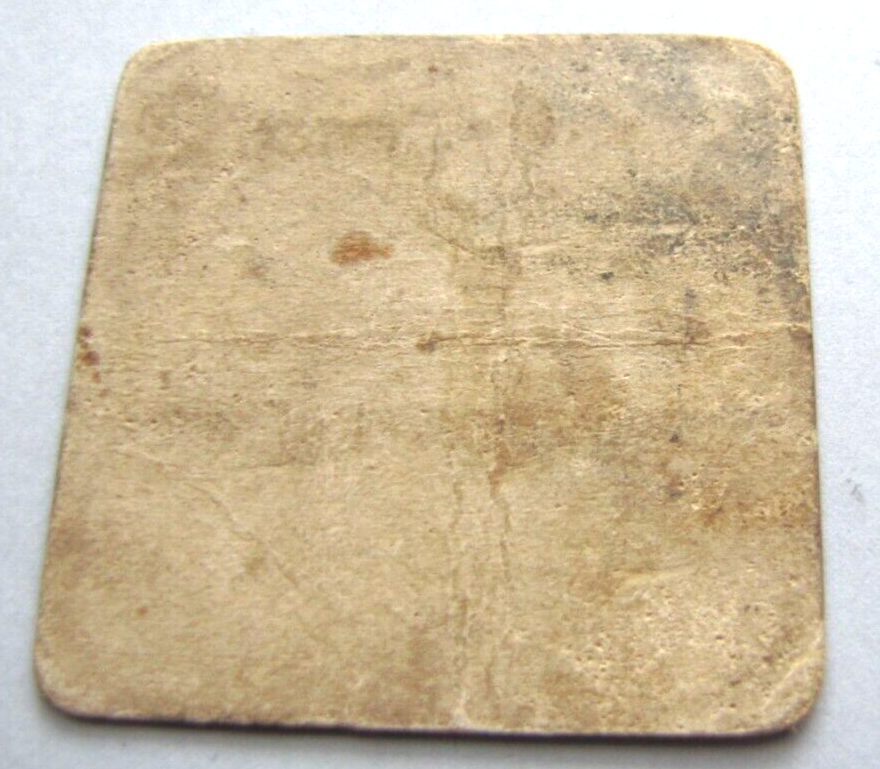 Unlisted U.S. cardboard military token, possibly used in Danish West ...