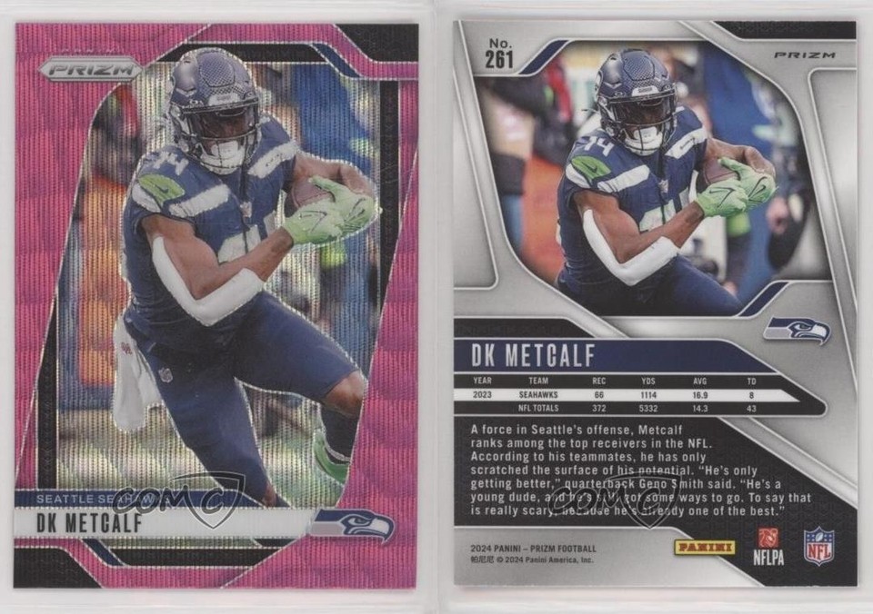 2024 Panini Prizm Pink Wave Prizm DK Metcalf #261 1lw2 | eBay