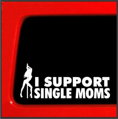 Sticker Connection | I Support Single Moms Bumper Sticker Decal ...