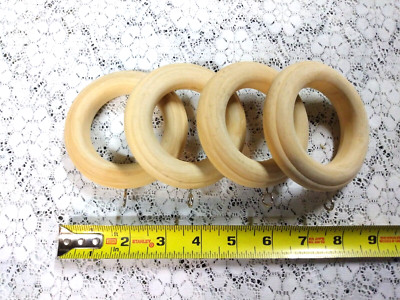 Fluted Wood Rings for 2 inch Drapery Rods (Unfinished) | eBay