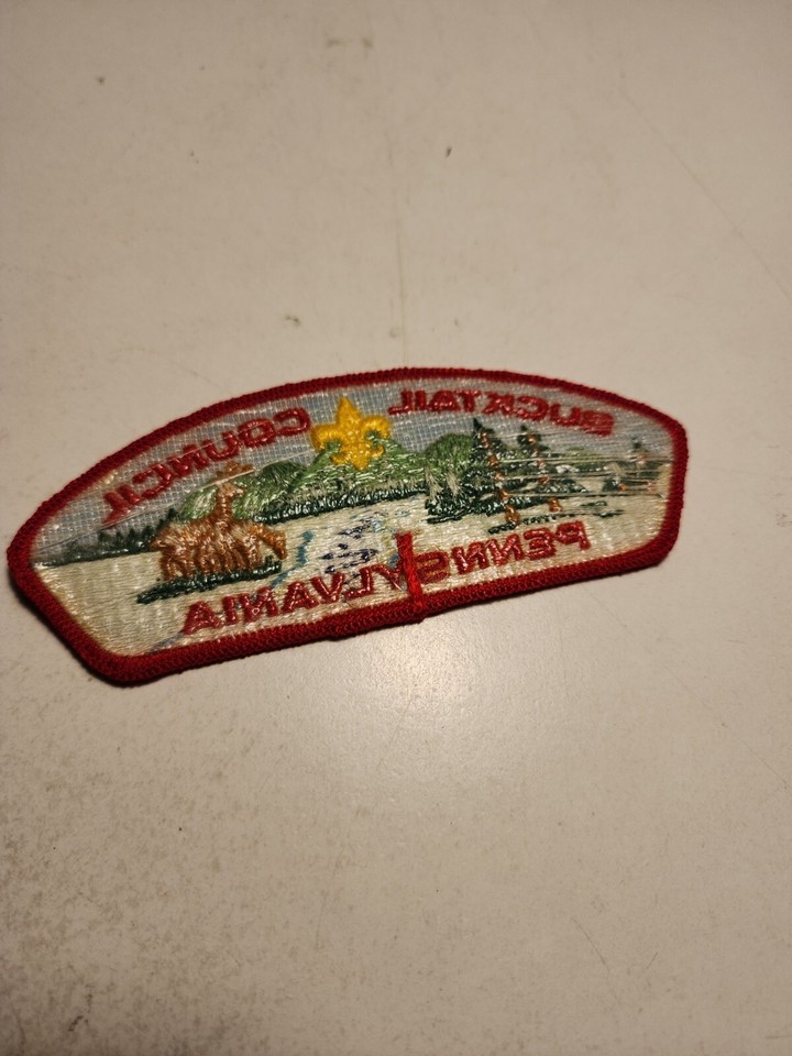 Vintage Boy Scout Council Patch Bucktail Pennsylvania -Deers trees JB ...