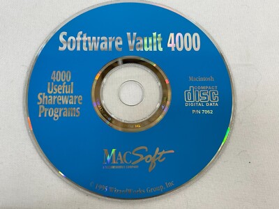 Vintage 1995 Shareware Vault 4000 MacSoft Software CD-ROM WizardWorks ...