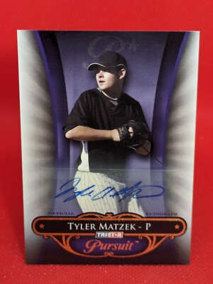 2010 Tristar Tyler Matzek Pursuit Auto Card Autograph Atlanta Braves #5 ...