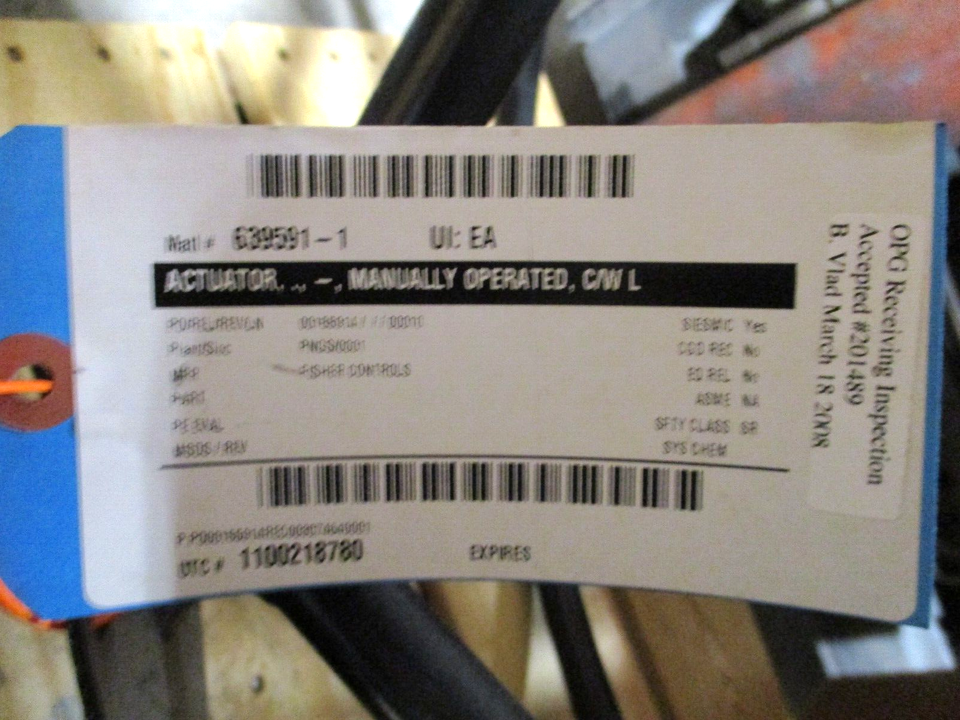 FISHER 9KE GEAR OPERATOR with HANDWHEEL, 639591-1, (2) NAMCO CONTROLS ...