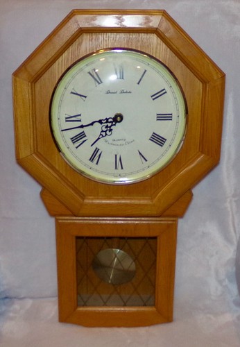 Daniel Dakota quartz Westminster chime hanging wall clock, oak. Works ...