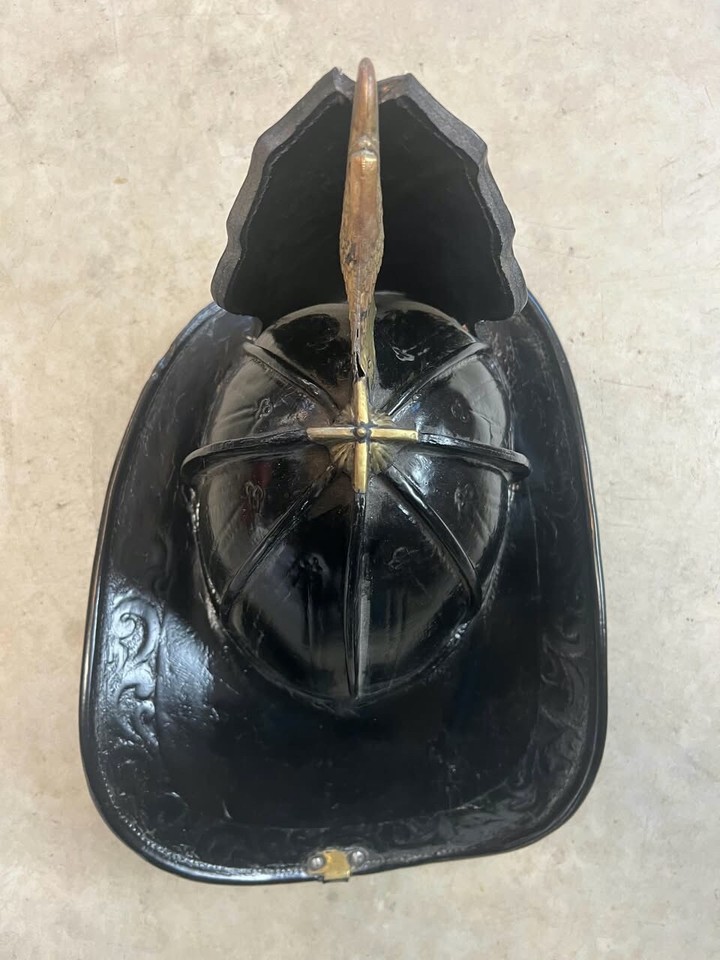 John Olson Vintage leather firefighters helmet. | eBay
