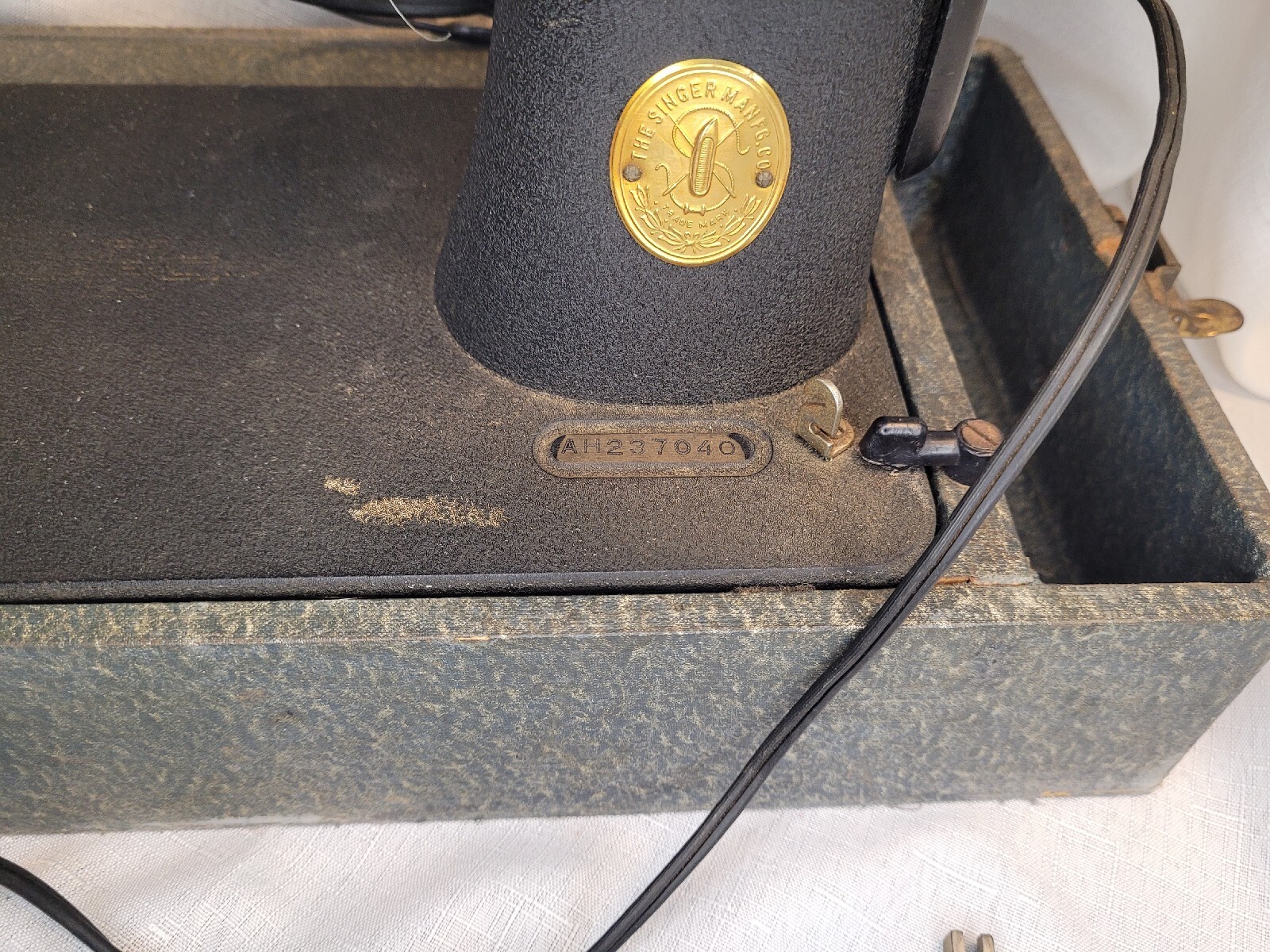 Singer Sewing Machine 1927 Portable Electric Motor USA Simanco Antique ...