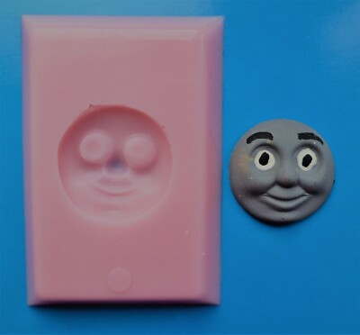THOMAS THE TANK ENGINE FACE SILICONE MOULD FOR CAKE TOPPERS CHOCOLATE ...