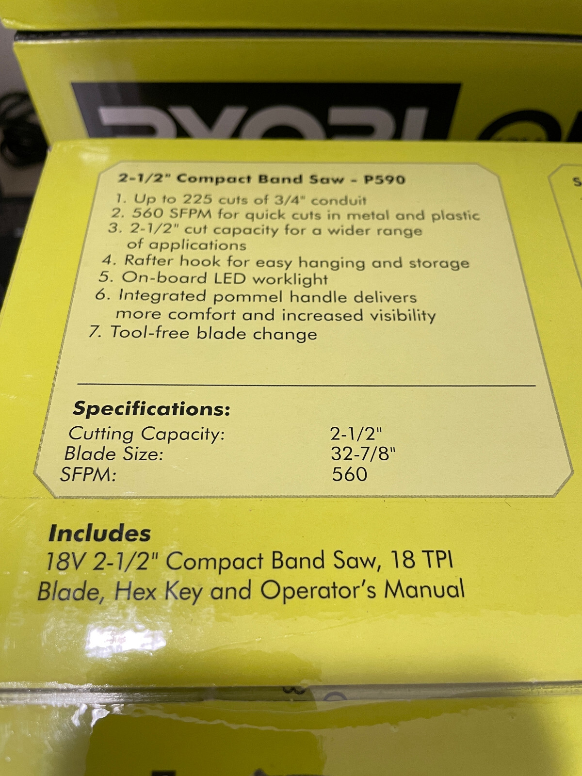 Ryobi P590 18V 2.5 inch Cordless Band Saw for sale online | eBay