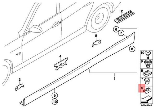 Genuine BMW M3 CRT E90 E91 316d 316i 318d 318i 320d ed Clip Yellow ...