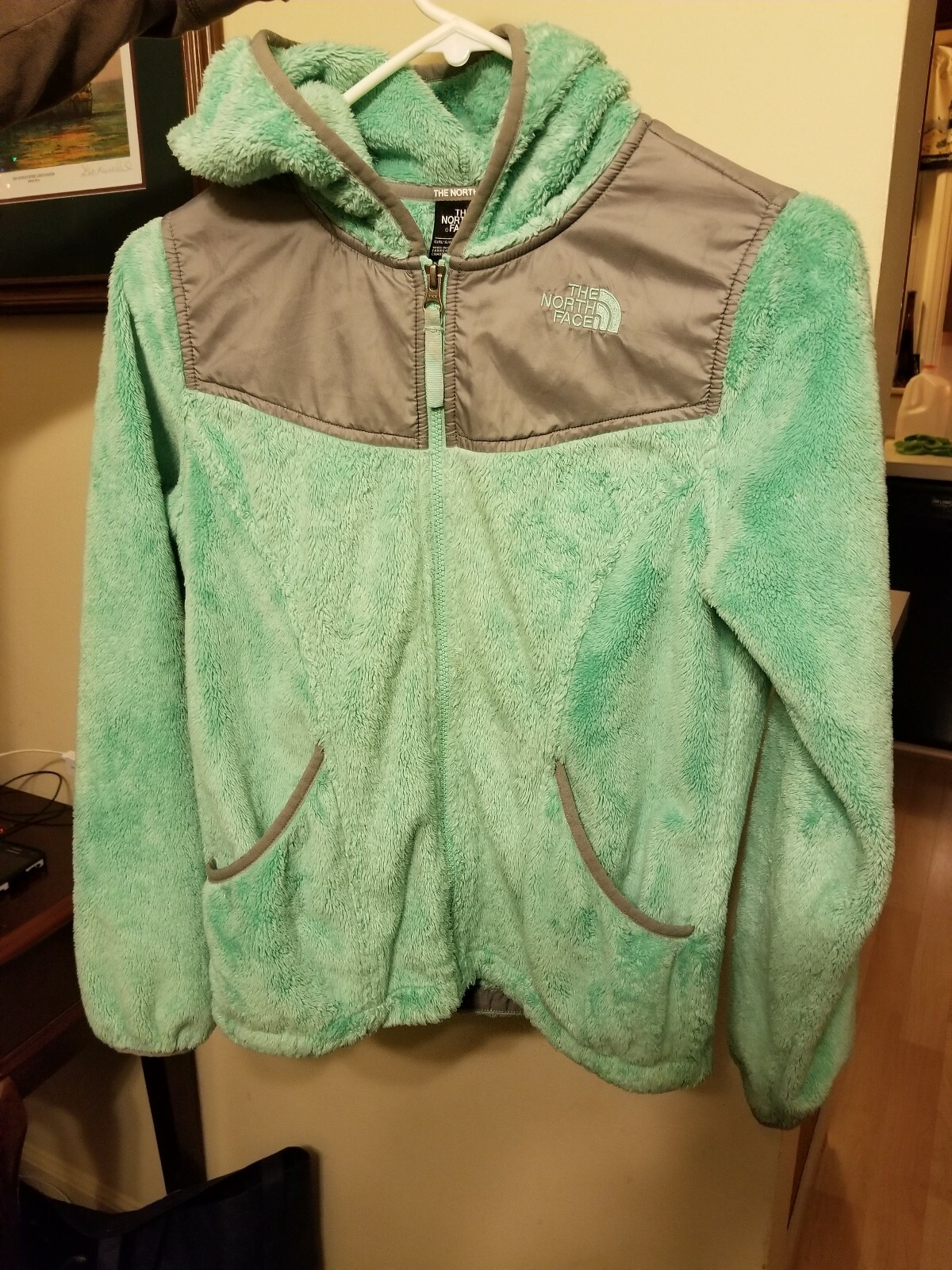 The North Face Girls Large Osolita Fuzzy Fleece Full Zip Hoody Jacket ...