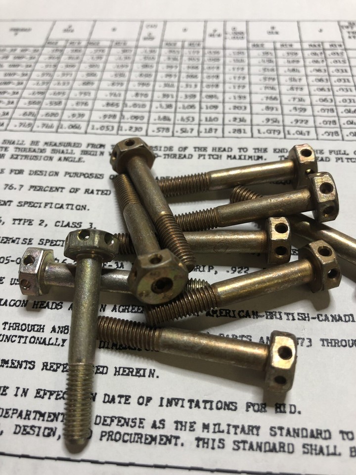 (10ea) AN73-12 MS20073-03-12 CAD2 10-32 Drilled Head Bolts | eBay