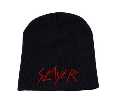 Slayer Beanie Hat Cap Classic Scratched Logo Official New Black One ...