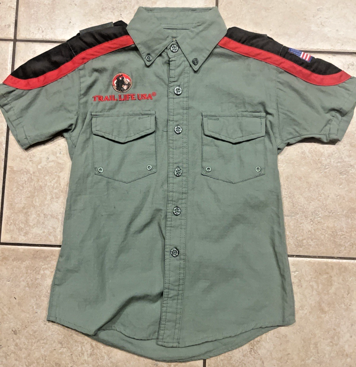 Trail Life USA Shirt Youth XS Troop Uniform Button-Up Trailman Patrol ...