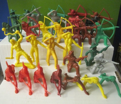 TIM MEE TOYS FRONTIERSMEN PIONEER COWBOYS INDIANS PLASTIC ARMY TOY ...