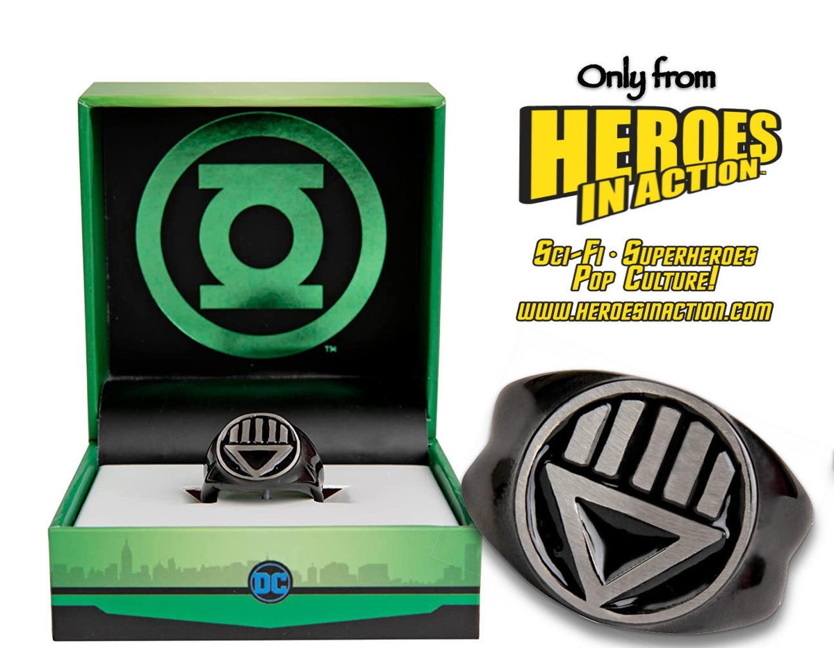 Black Power Ring Black Lantern Inspired Silver Ring Blackest Night