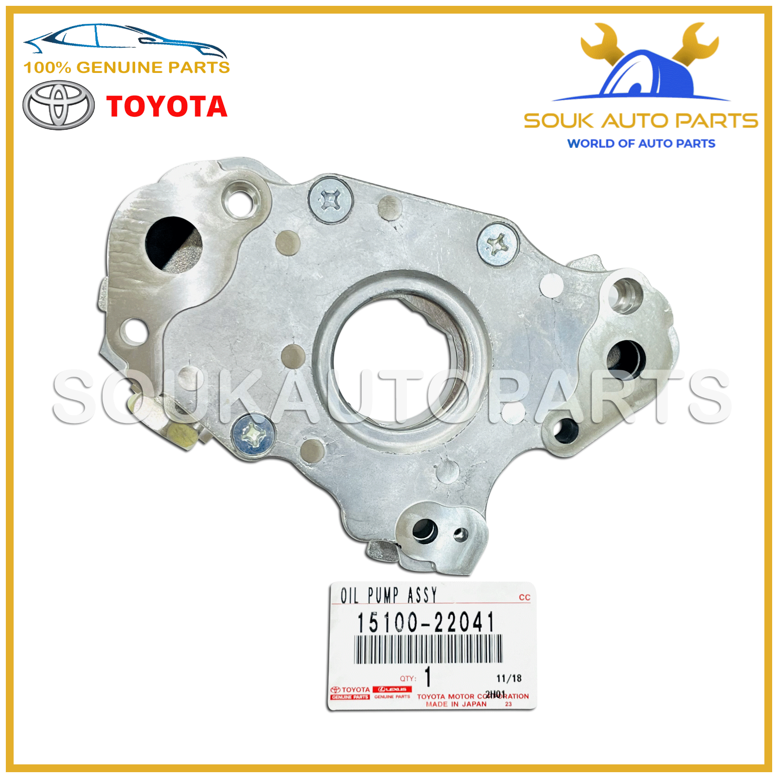 15100-22041 Genuine Toyota OIL PUMP 1ZZ 3ZZ 4ZZ-FE 1510022041 COROLLA ...