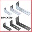 Brackets - Corner Braces Right Angle L Shape Galvanised Zinc Brace 3mm ...