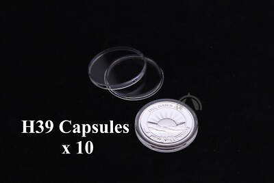 39mm 10 Direct Fit Coin Capsule for 1 oz Silver Rounds, 1 oz Copper ...