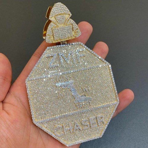 50 ZMF Chaser Letter Pendant Hoody Loop 925 Sterling Silver Pendant ...