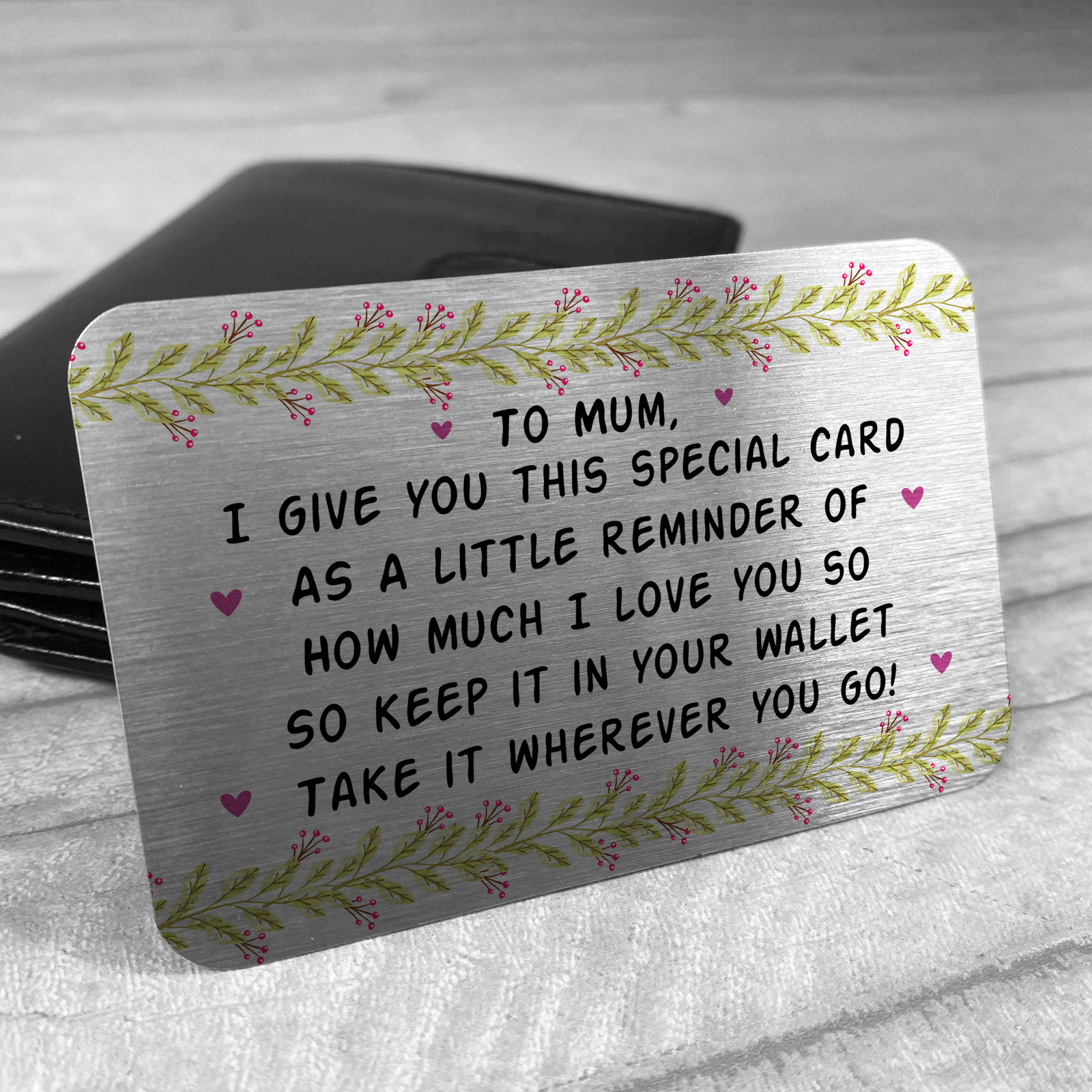 Special Mum Gift For Mothers Day Birthday Metal Wallet Insert Mum Poem ...