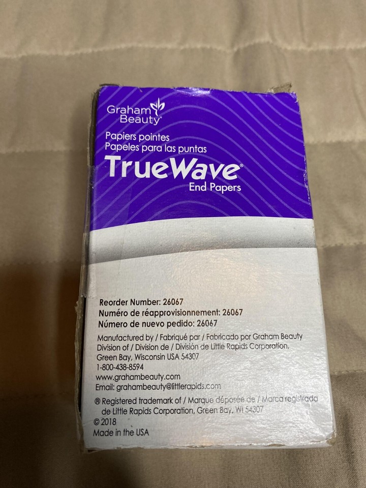Graham Beauty Truewave End Paper Jumbo 4" X 2.5" 1000 Papers New Open ...