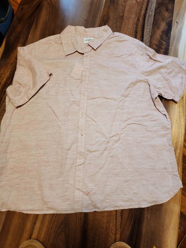 Goodfellow Men's Heather Red Short Sleeve Button Front Shirt 4XB | eBay