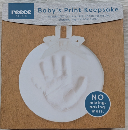 Reece Studio - Baby’s Print Clay Keepsake Kit - Newborn Handprint and ...