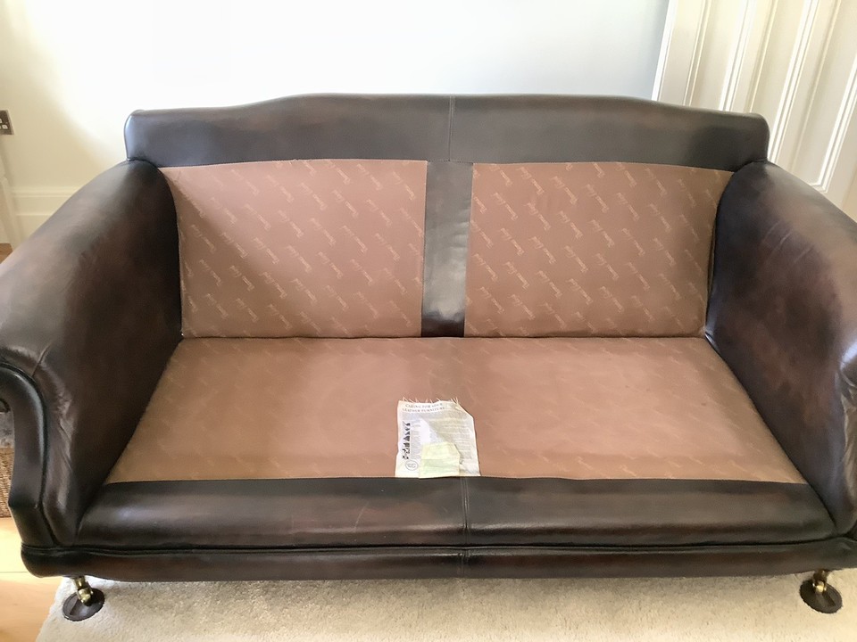 Thomas Lloyd Handmade Brown Leather Consort 3 Seater Sofa. 2 Sofas ...