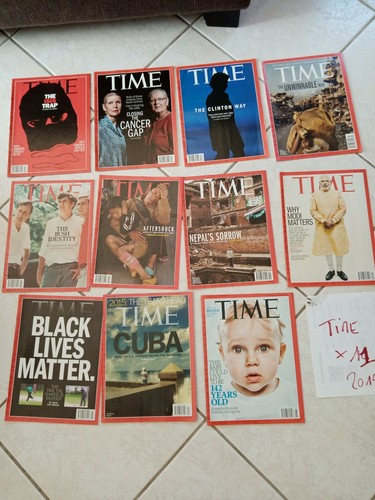 TIME MAGAZINE lot 11 Revues-Year 2015:india/nepal/clinton/bussh ...
