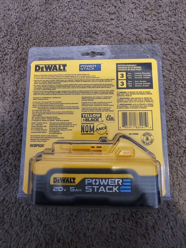 dewalt 20v battery 5ah power stack | eBay