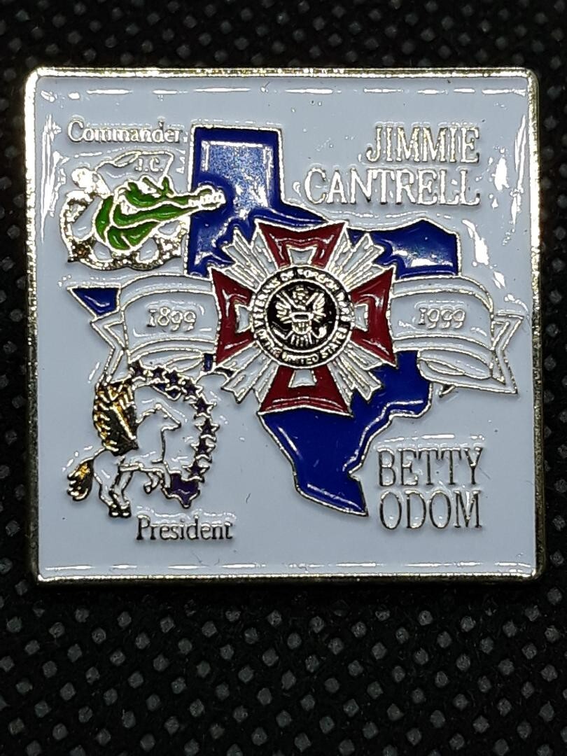VTG VFW Veterans of Foreign Wars Texas 1999 Commander Lapel Pin ~ Ships ...