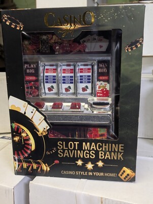 Casino Night Slot Machine Coin Savings Bank Brand New Flashing Lights ...
