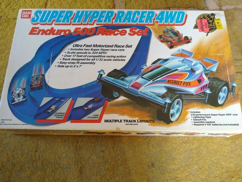 Vintage 1988 Ban Dai Super Hyper Racer 4WD Enduro 500 Racecar Set | eBay