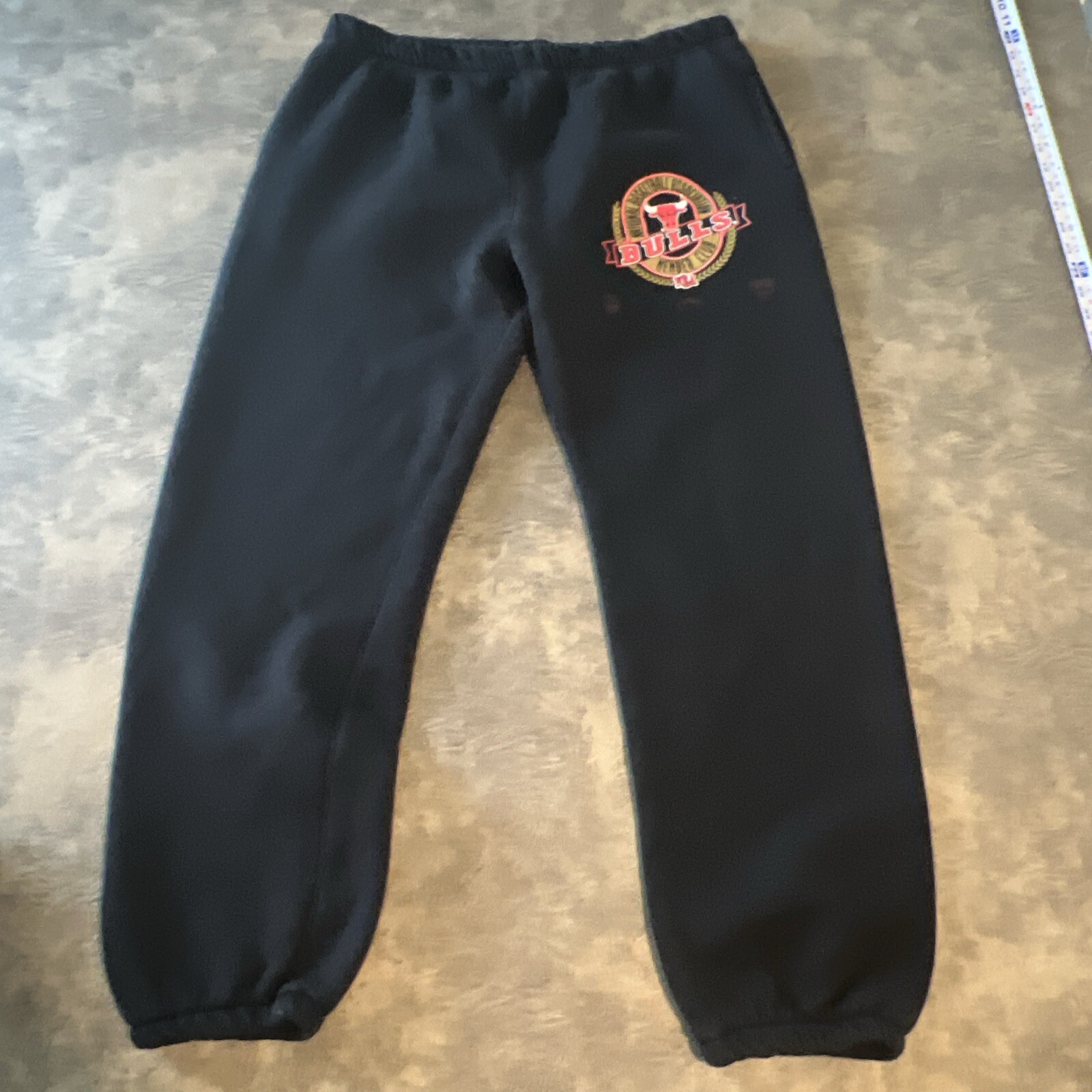 VTG Nutmeg Mills Chicago Bulls Sweatpants Men's L Black Jordan Era 90s ...