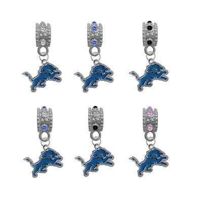Detroit Football Universal Rhinestone European Bracelet Slide On Charm ...