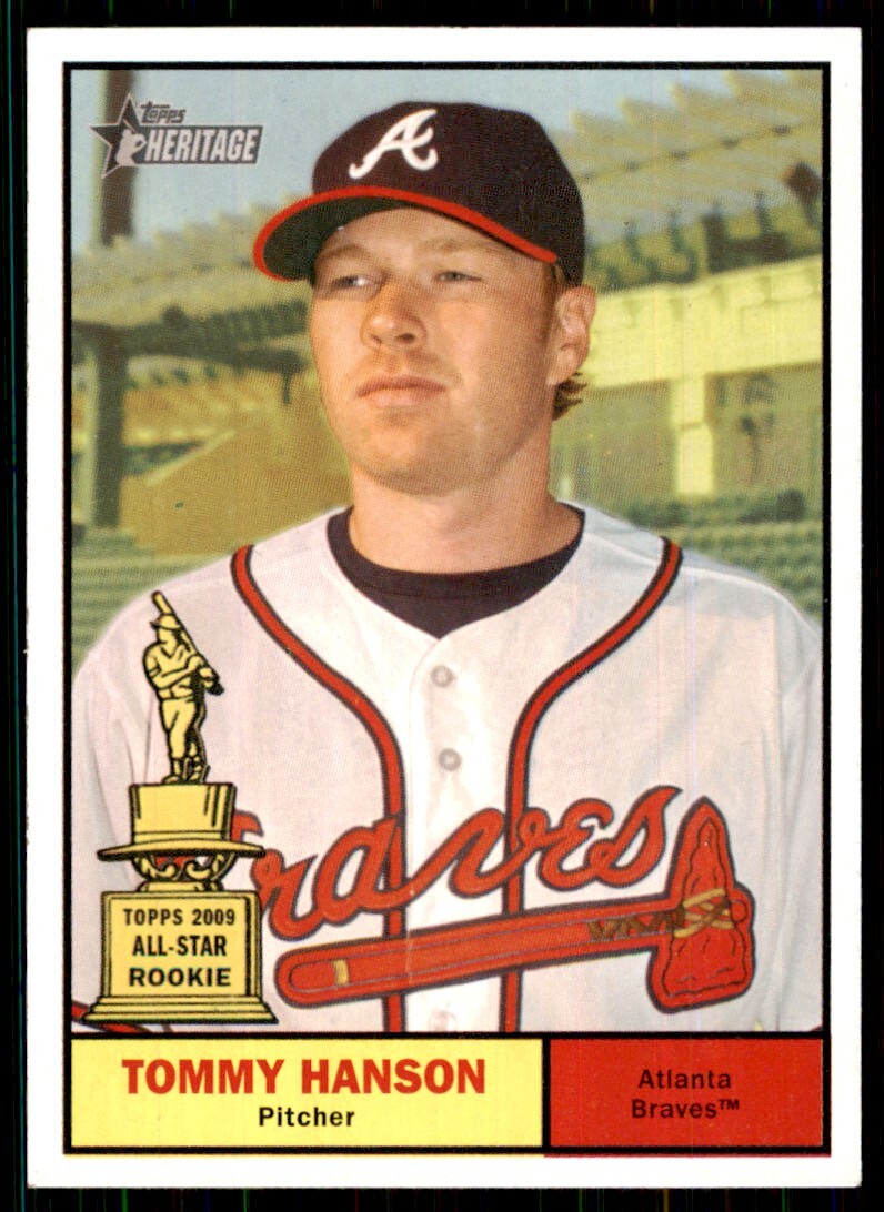 2010 Topps Heritage Tommy Hanson Atlanta Braves #395 MLB Baseball Card ...