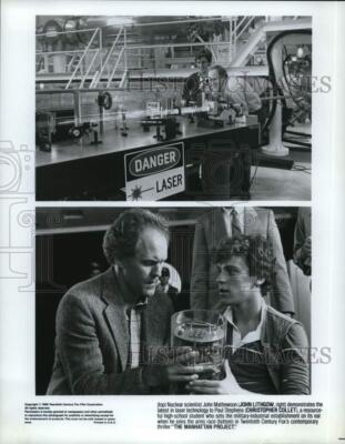 1986 Press Photo John Lithgow, Christopher Collet in "The Manhattan ...