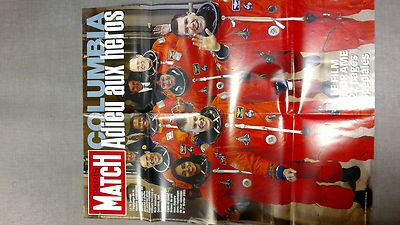 collector affiche paris match grand format ESPACE FUSEE COLUMBIA ...