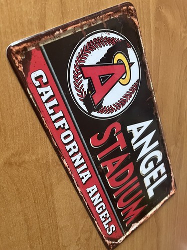 Metal sign California Angels vintage California Angels home stadium ...