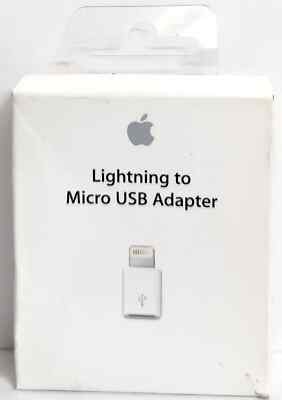 Apple - Lightning-to-Micro USB Adapter - White MD820ZM/A OPEN BOX ...