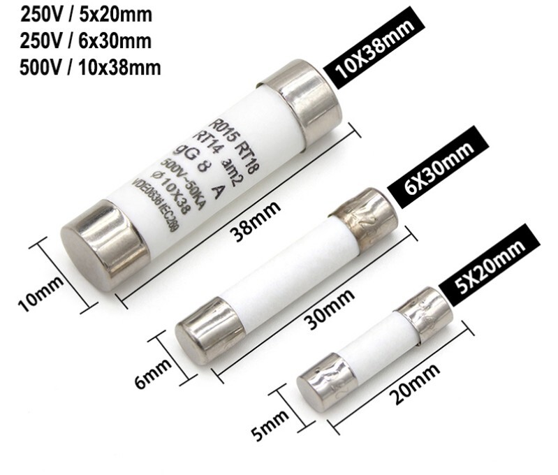 30A 250V Ceramic Fuses 6 x 30 mm 30 AMP 250 VOLT Fast-Blow Fuse (5 PACK ...